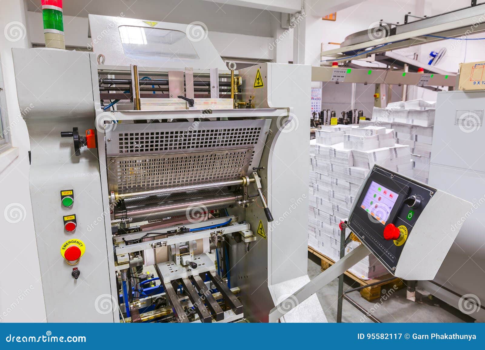 Industrial Printer Machine with Monitor Control Panel of Factory Stock ...