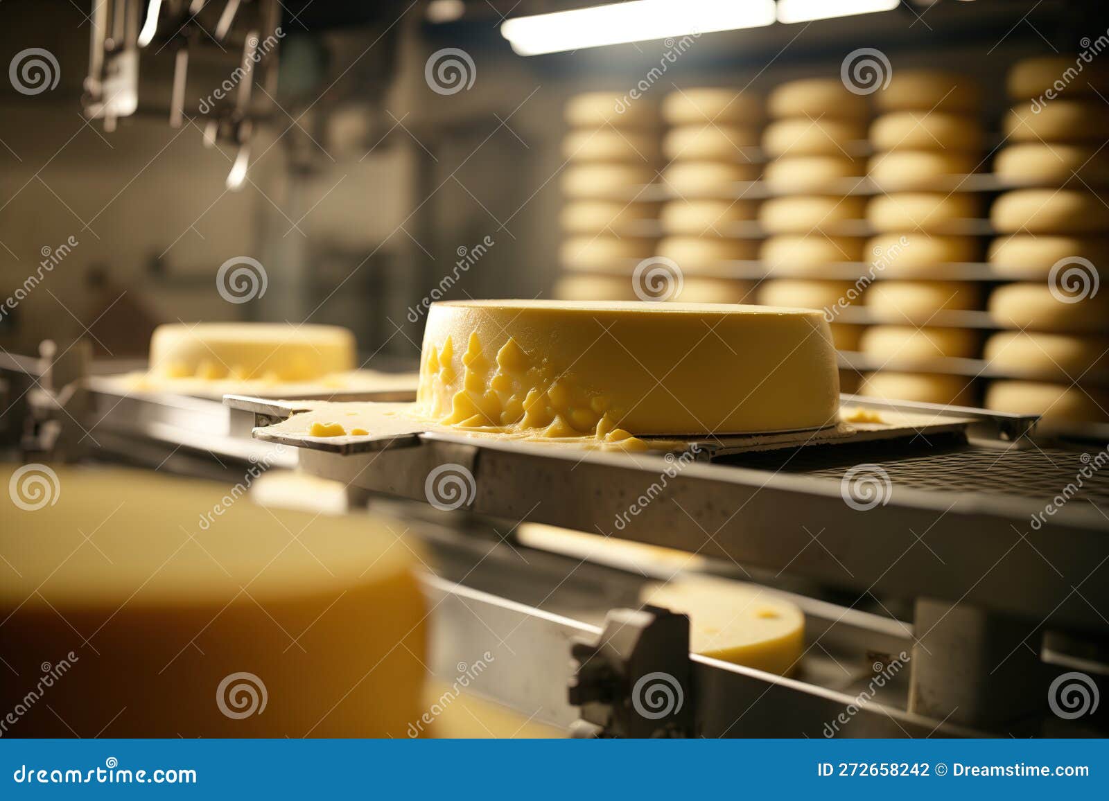 Cheeses In The Ripening Chambers Seen Through Glass Stock Image ...