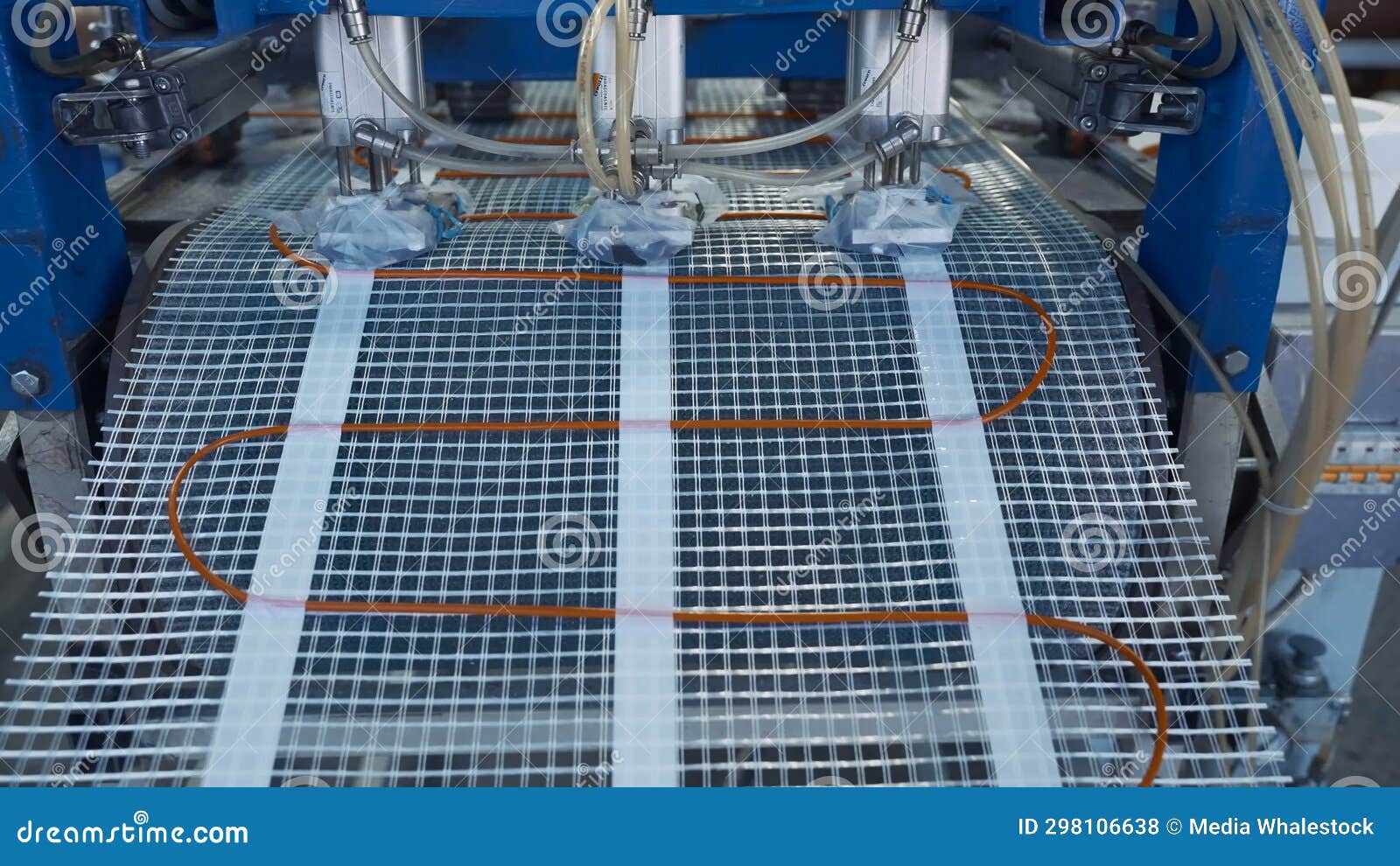 Industrial Production of Plastic Nets. Creative. Industrial Machine ...