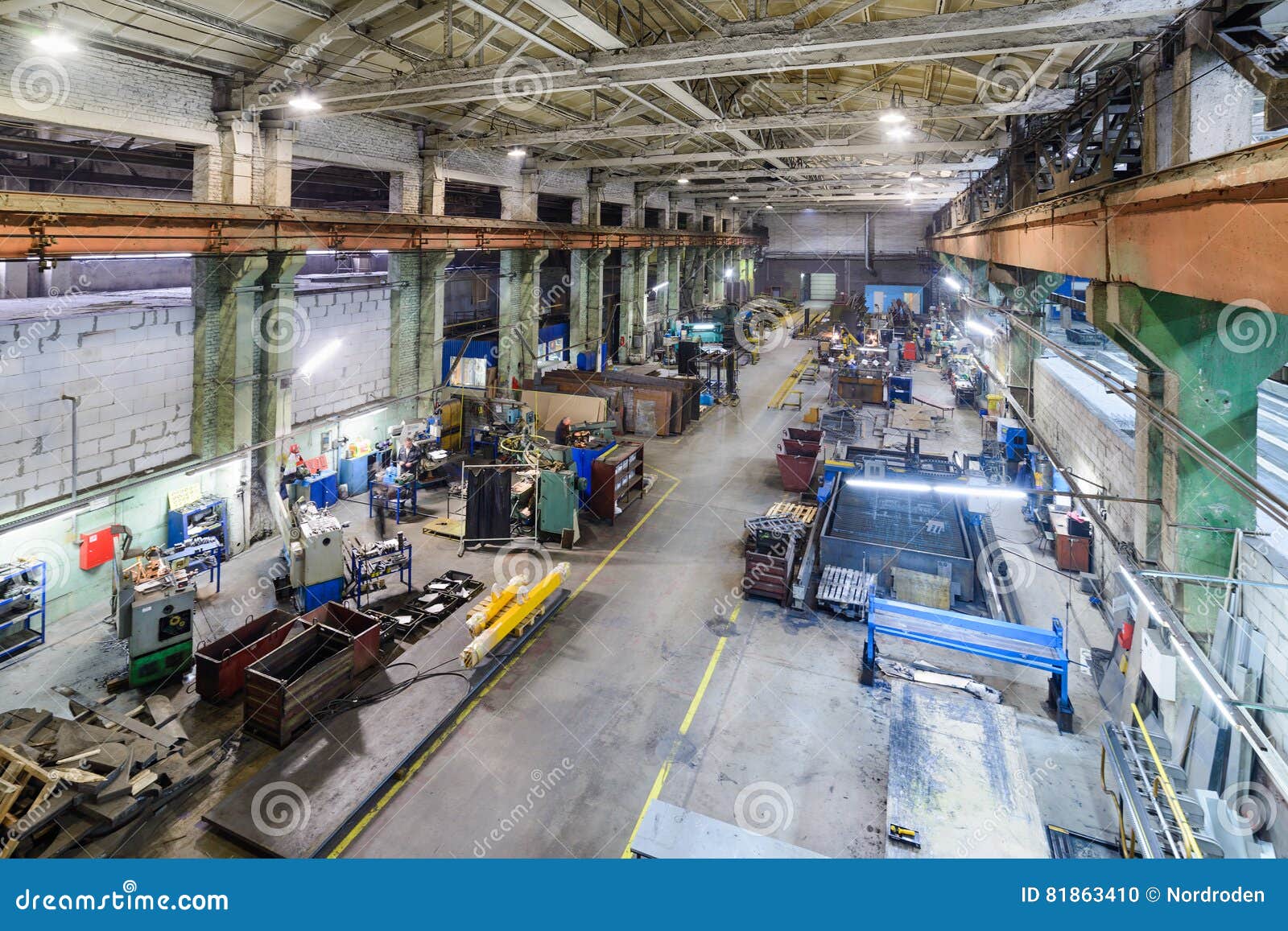Industrial Production Workshop Stock Photo - Image of hall ...