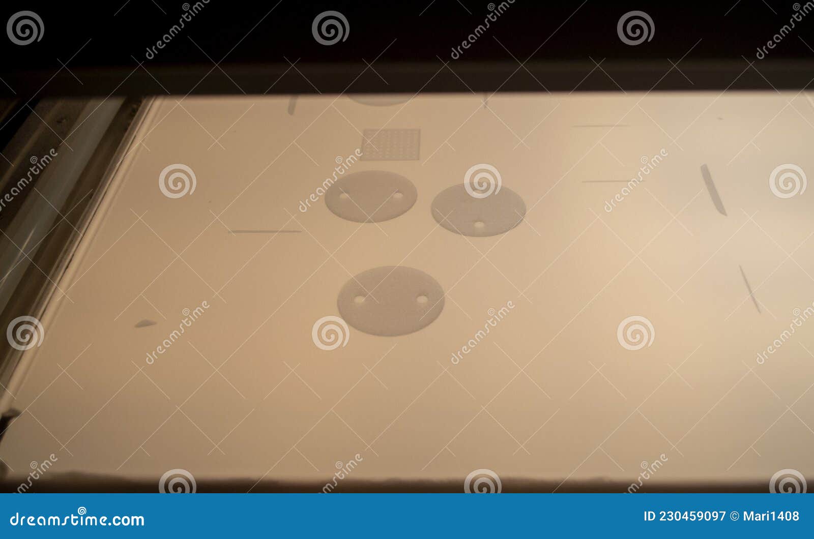 Industrial Professional Powder 3D Printer Printing Process. Stock Image ...