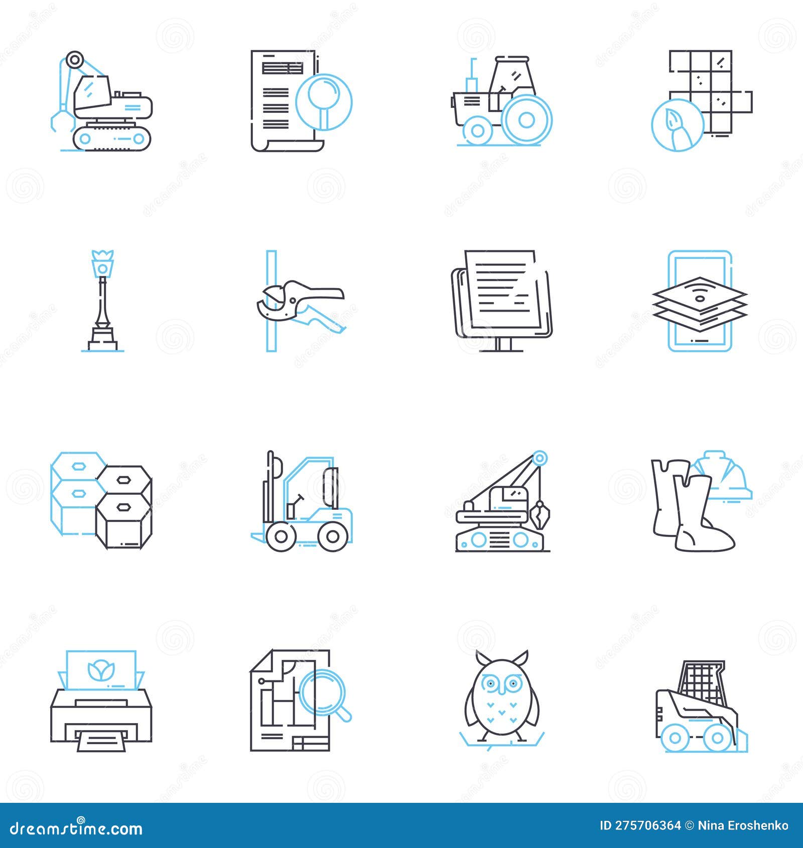 Industrial Progress Linear Icons Set. Automation, Innovation ... Industrial Progress Linear Icons Set. Automation, Innovation ...