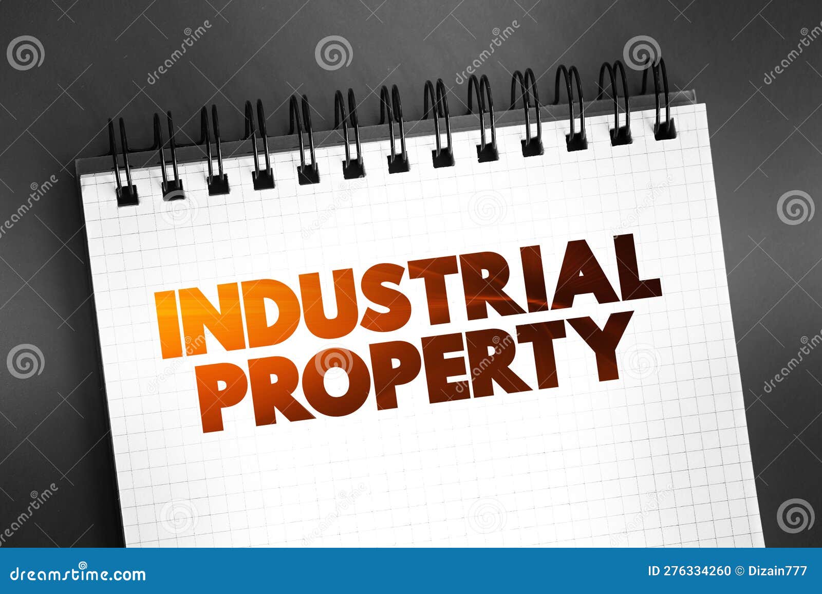Industrial Property Text on Notepad, Concept Background Stock Photo ...