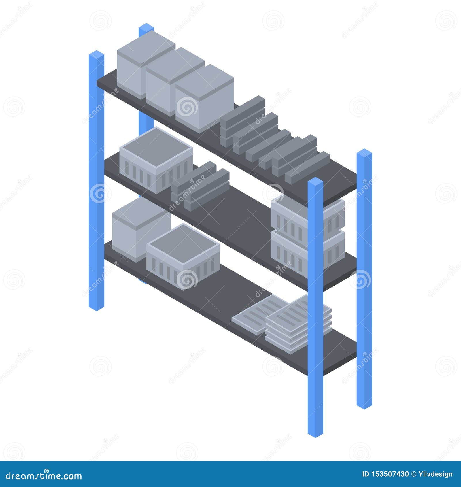 Industrial Rack Icon, Isometric Style Stock Vector - Illustration of ...