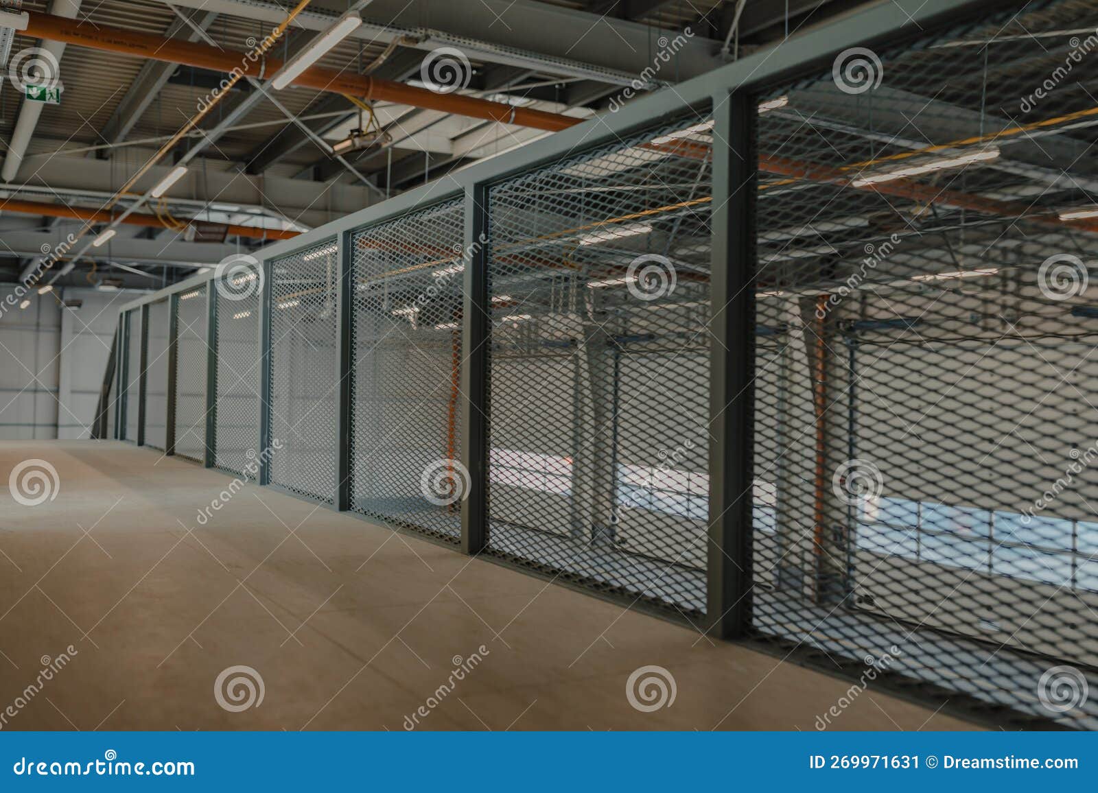 Industrial Railing from the Stairs Stock Image - Image of interior ...