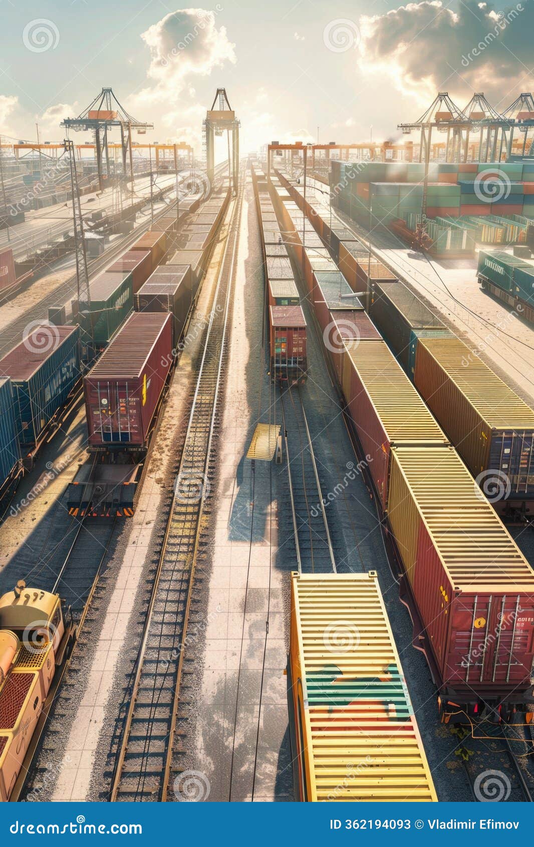 Industrial Railroad Terminal Stock Image - Image of goods, industrial ...
