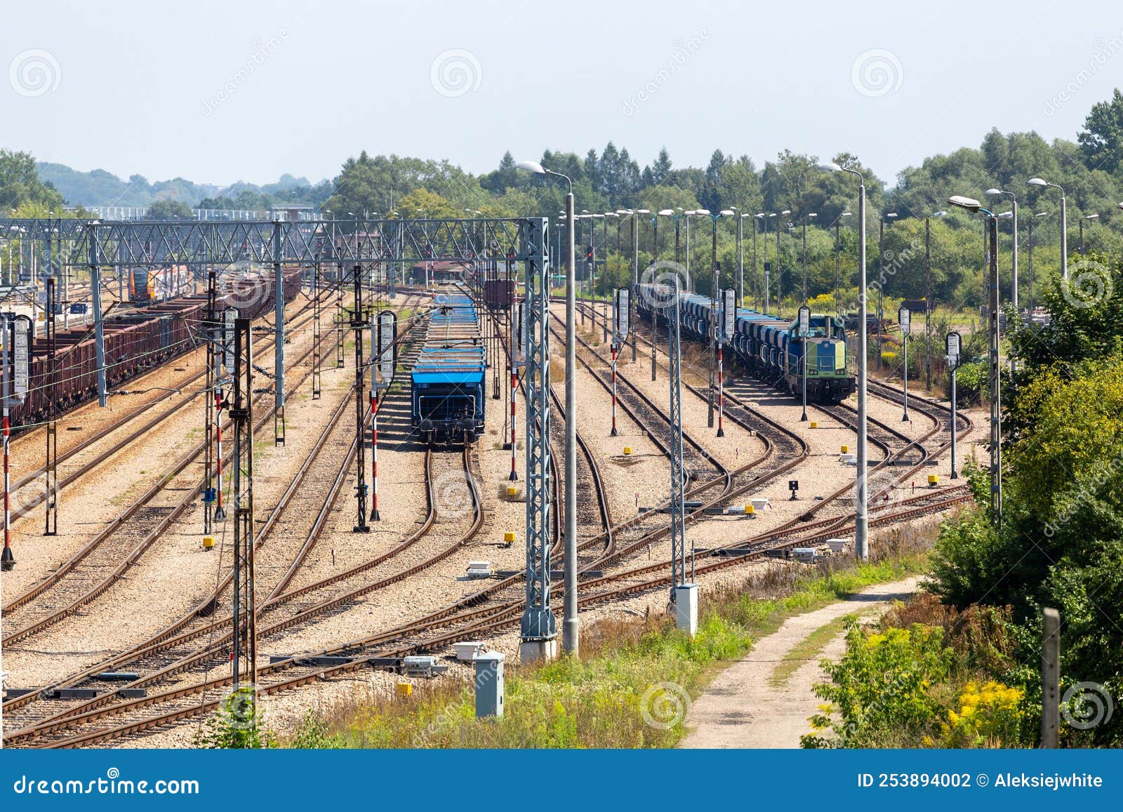 Industrial Railway Sidings at the Railway Station Stock Photo - Image ...