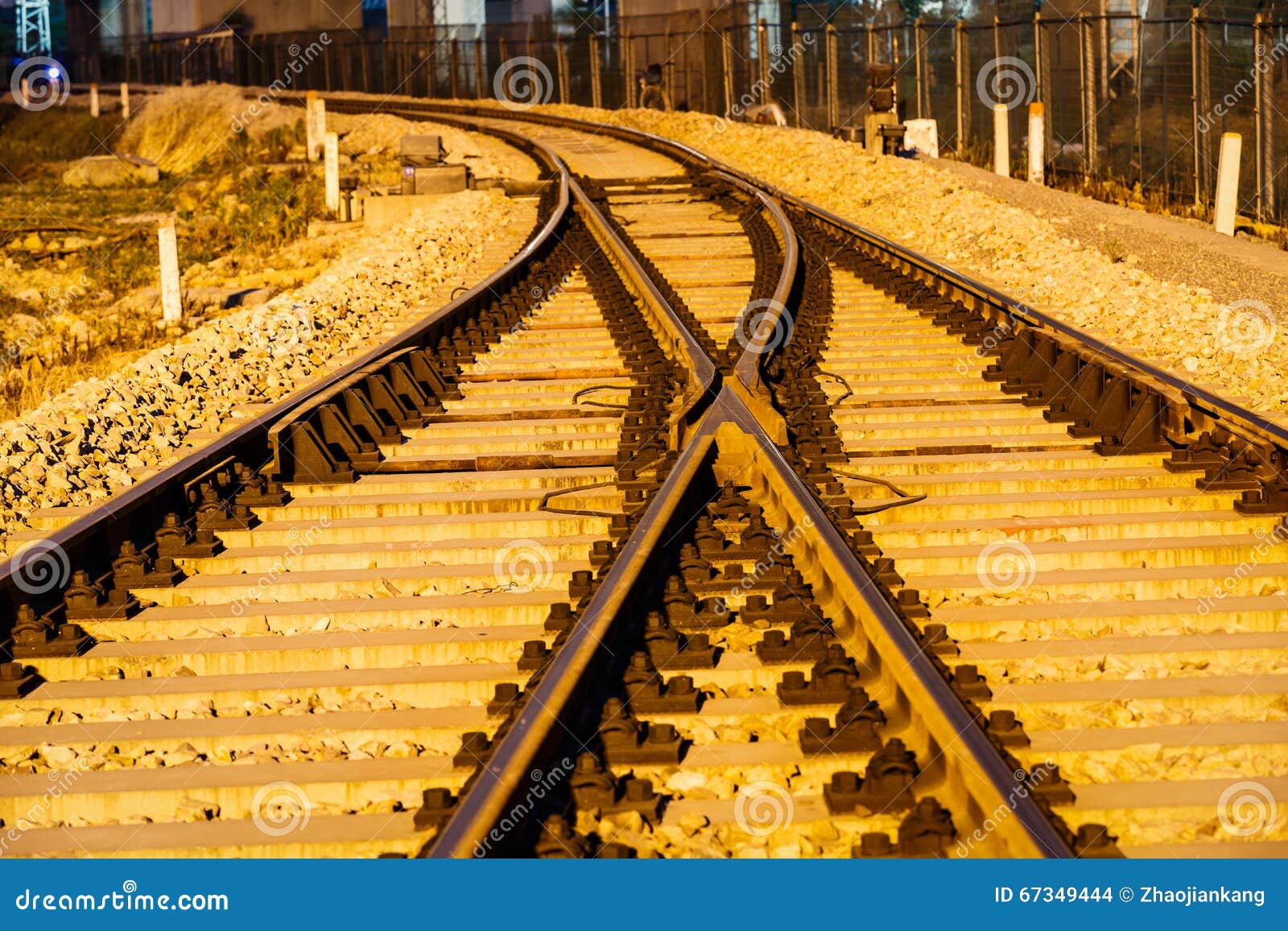 Industrial Railway Track in Daytime Stock Photo - Image of path ...