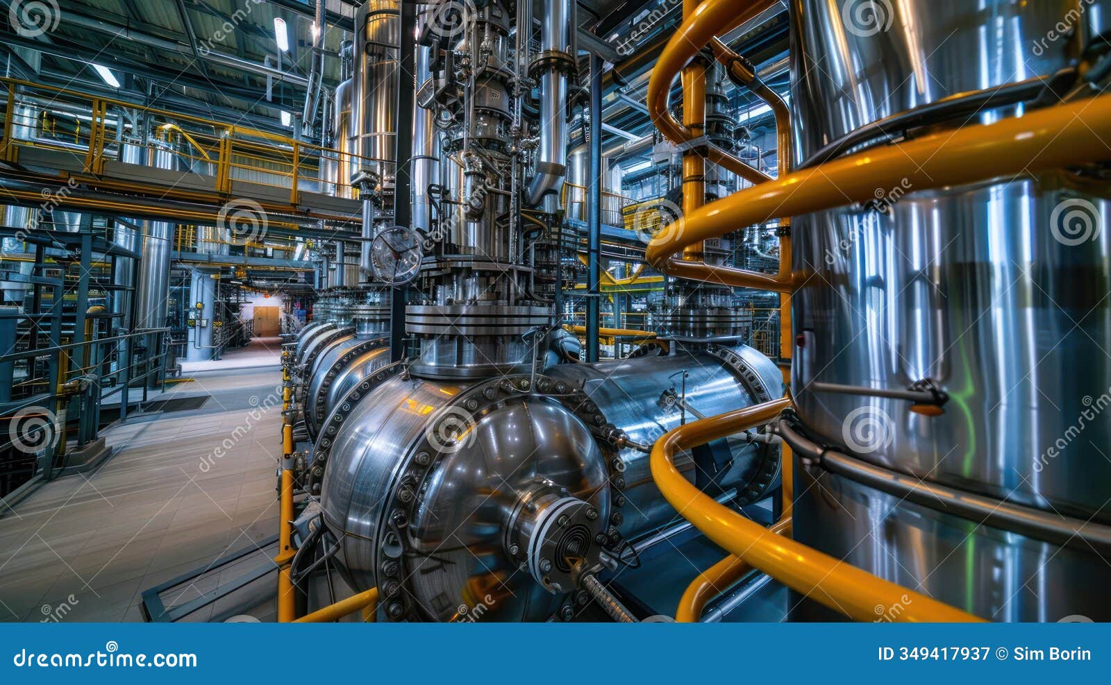 Industrial Reactors and Distillation Columns in a Chemical Stock ...