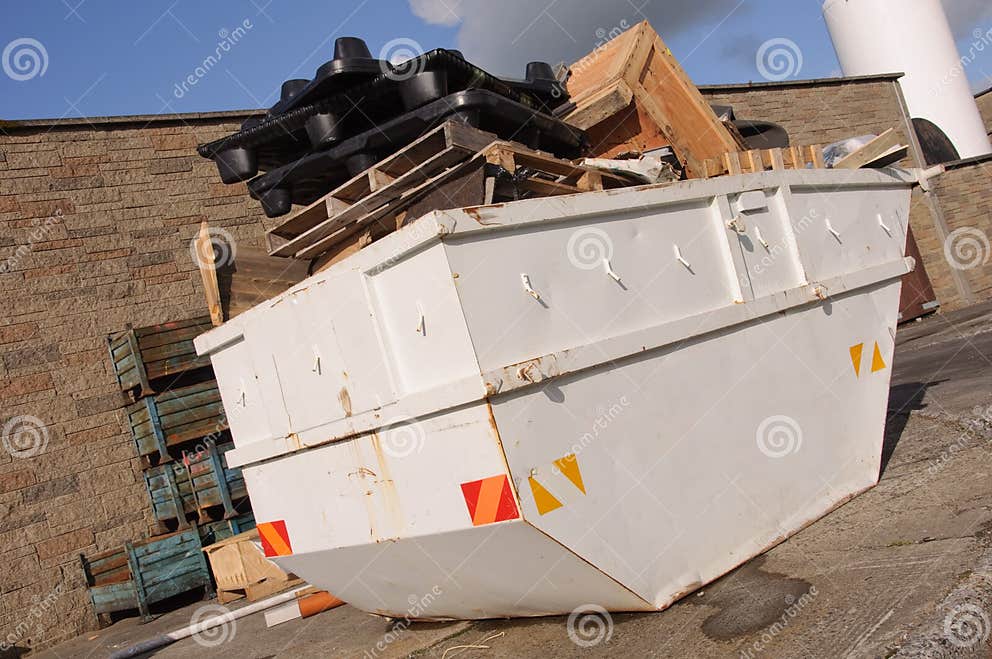 Industrial Recycle Skip with Trash Stock Image - Image of recycle ...