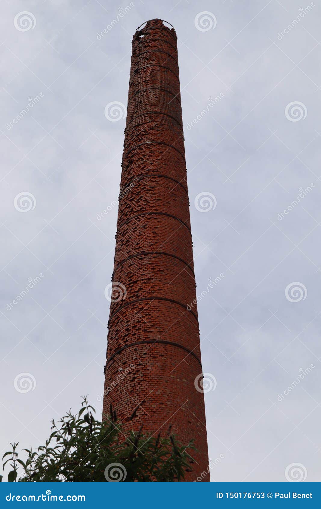 Industrial Red Bricks Chimney France Stock Image - Image of industrial ...