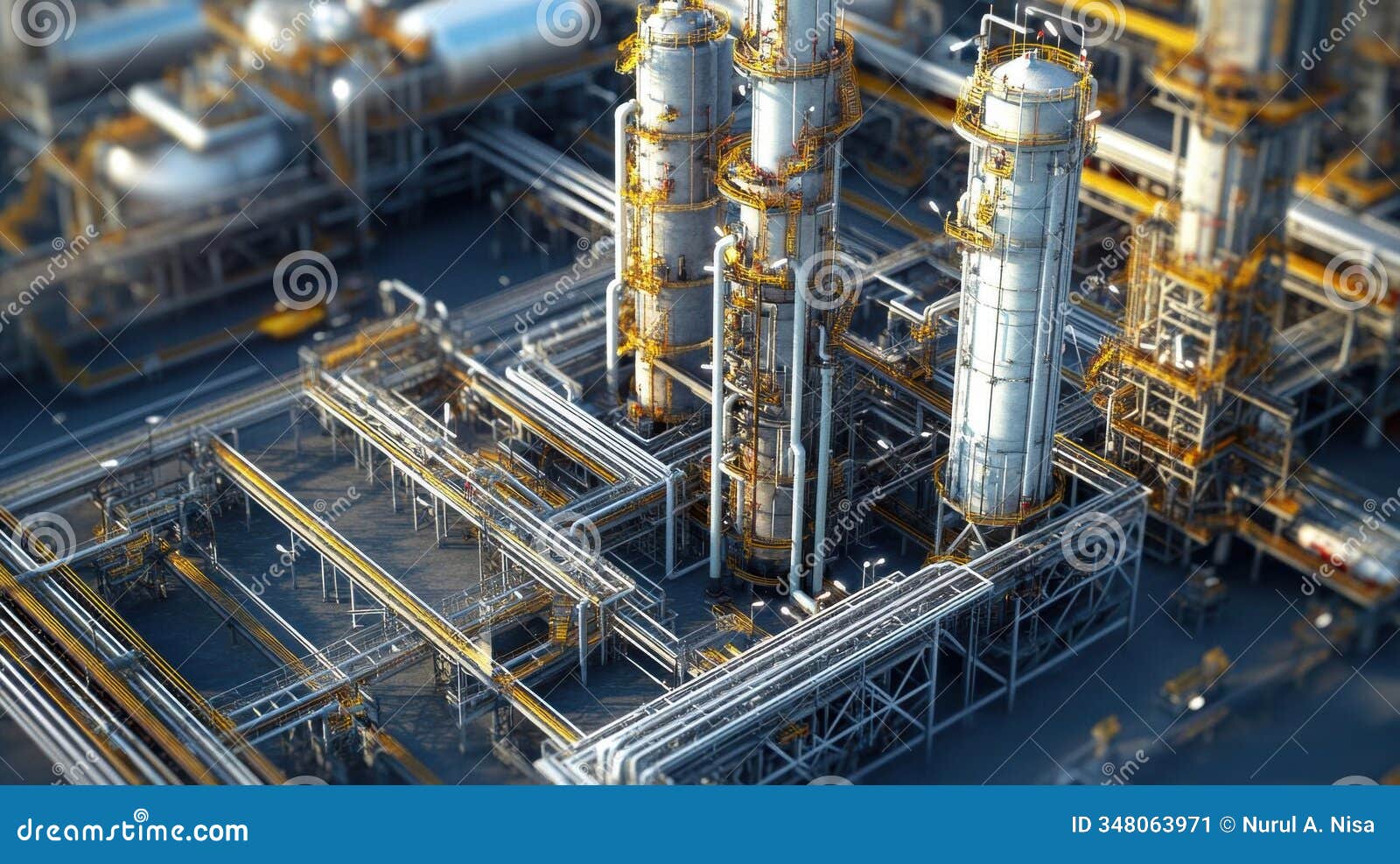 Industrial Refinery Complex, a Bird S Eye View of Modern Manufacturing ...