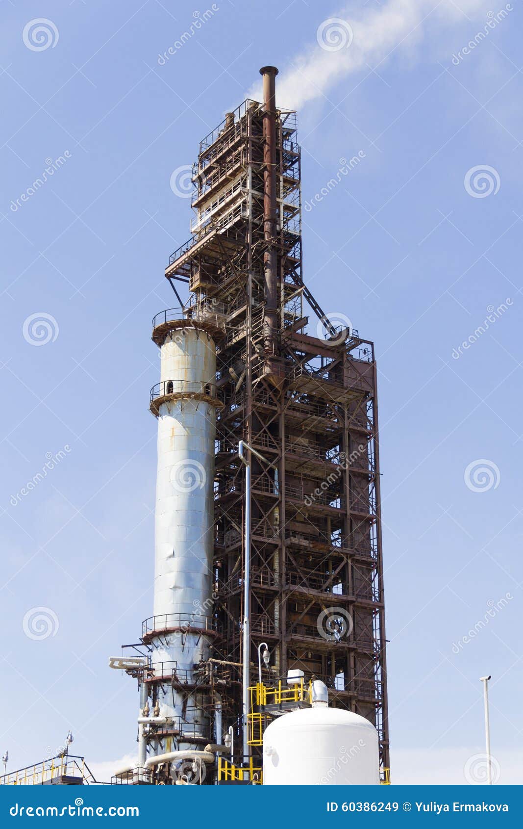 Industrial of Refinery Tower Stock Image - Image of generation, global ...
