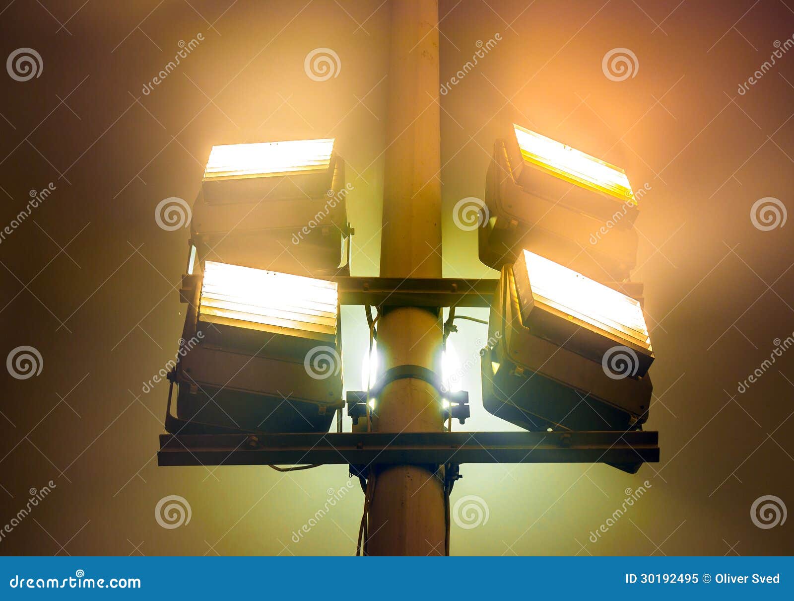 Industrial Reflectors Outdoors Stock Image - Image of lamp, outdoors ...