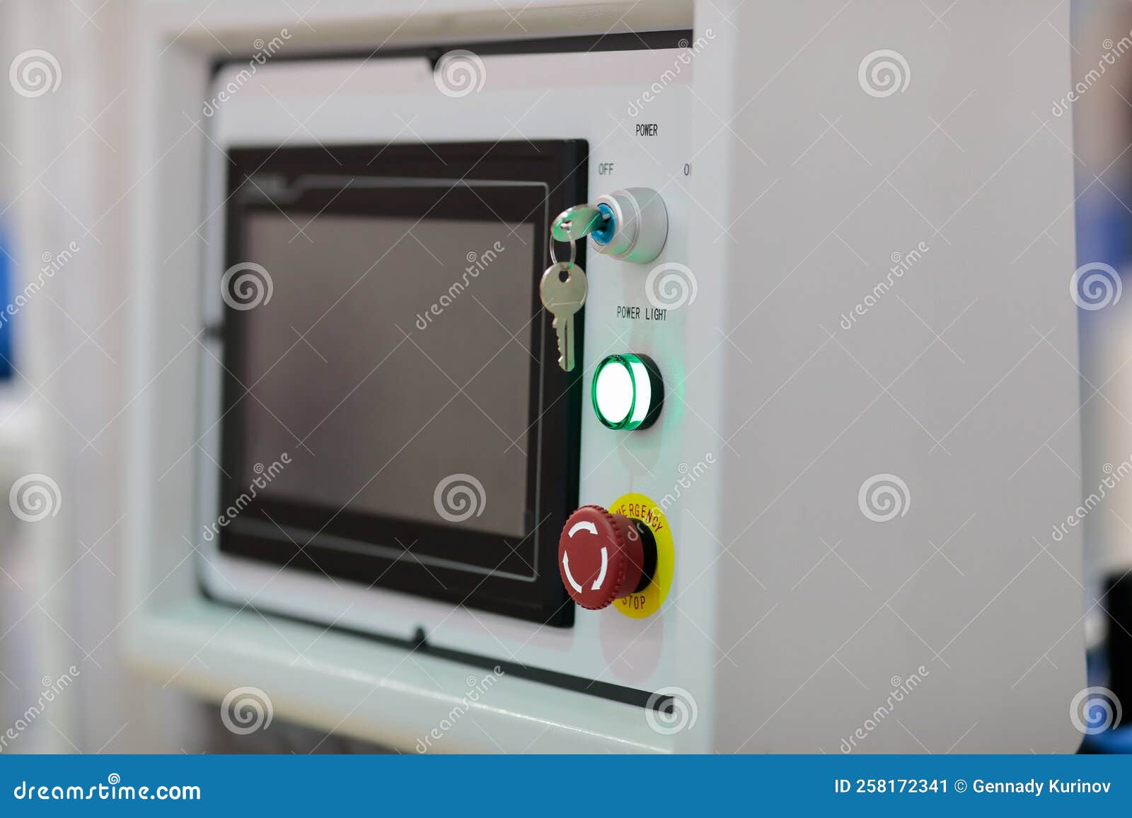 Industrial Remote Control Console with Touchscreen Stock Image - Image ...