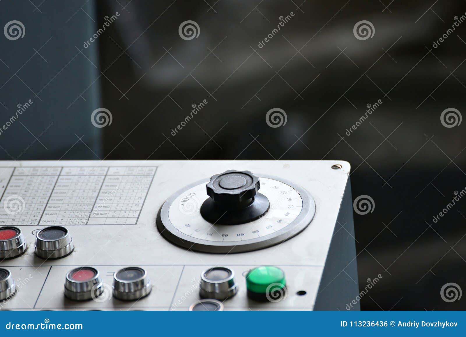 Industrial Remote Control of Machinery with Different Buttons. Stock ...