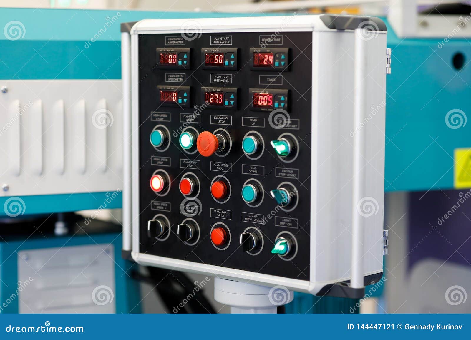 Industrial Remote Control Panel Close Up Stock Image - Image of alarm ...