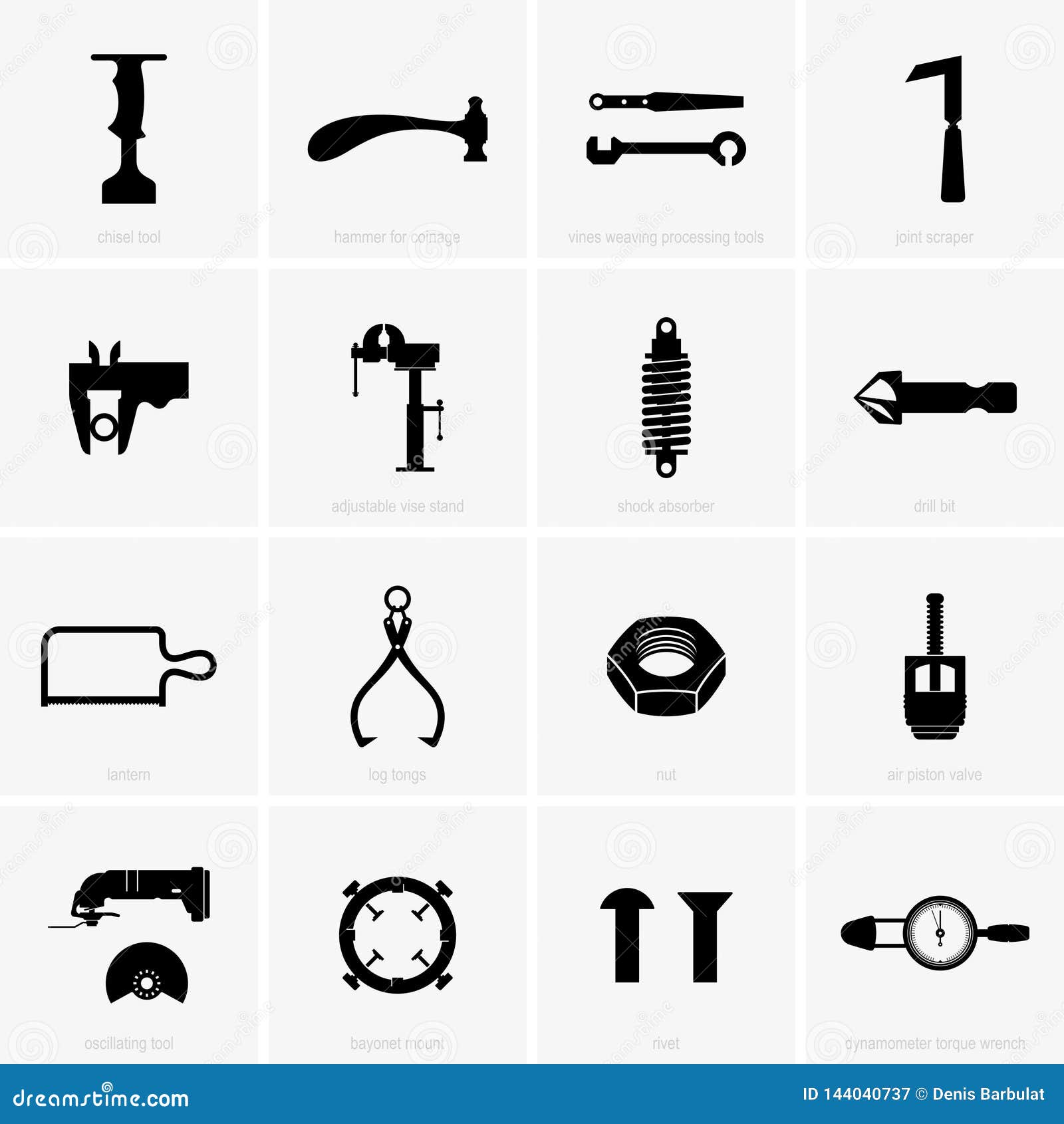 Industrial and Repair Objects Stock Vector - Illustration of mount ...