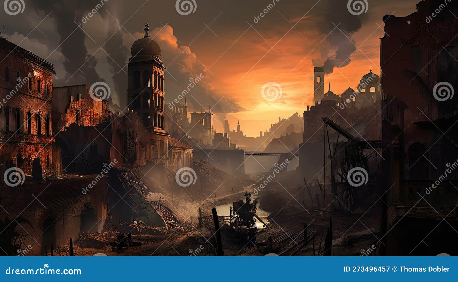 Industrial Revolution Period in Rome Artwork Stock Illustration ...