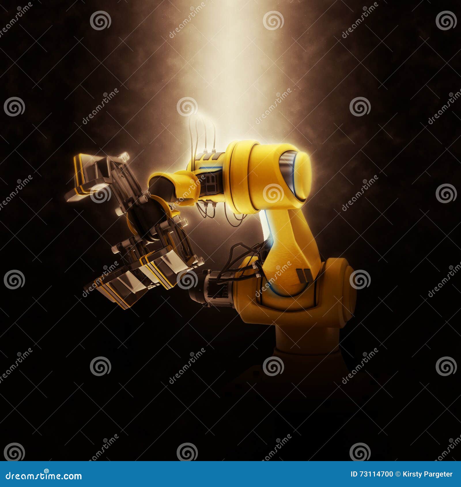 Industrial Robot Arm stock illustration. Illustration of dynamics ...