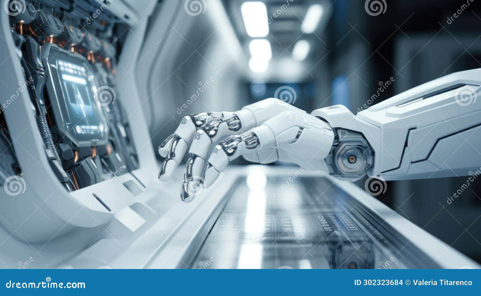 Industrial Robot Arm in Motion at Work. Stock Photo - Image of ...