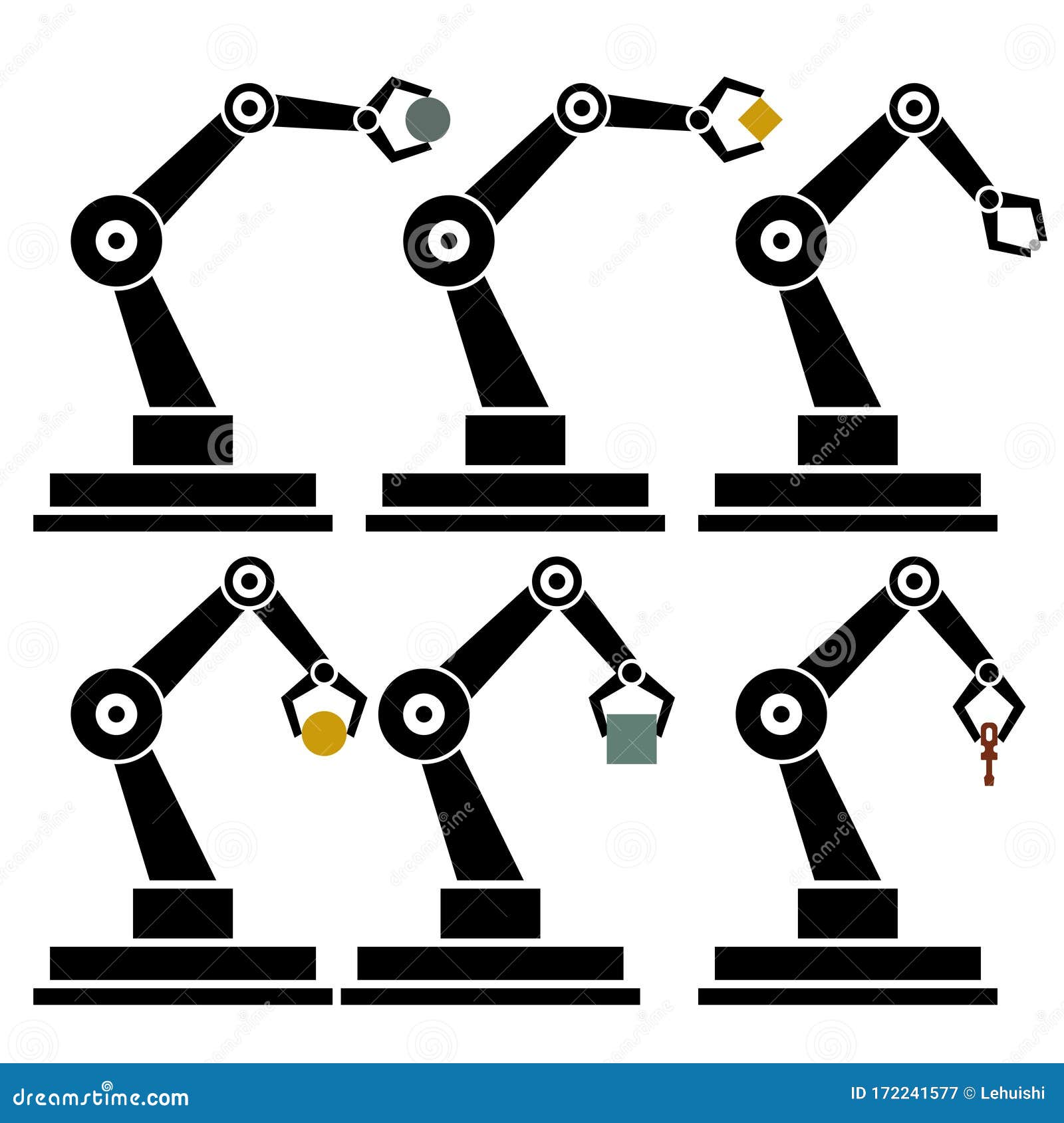 Industrial Robot Arm Vector Icon. Professional, Pixel-aligned, Pixel ...