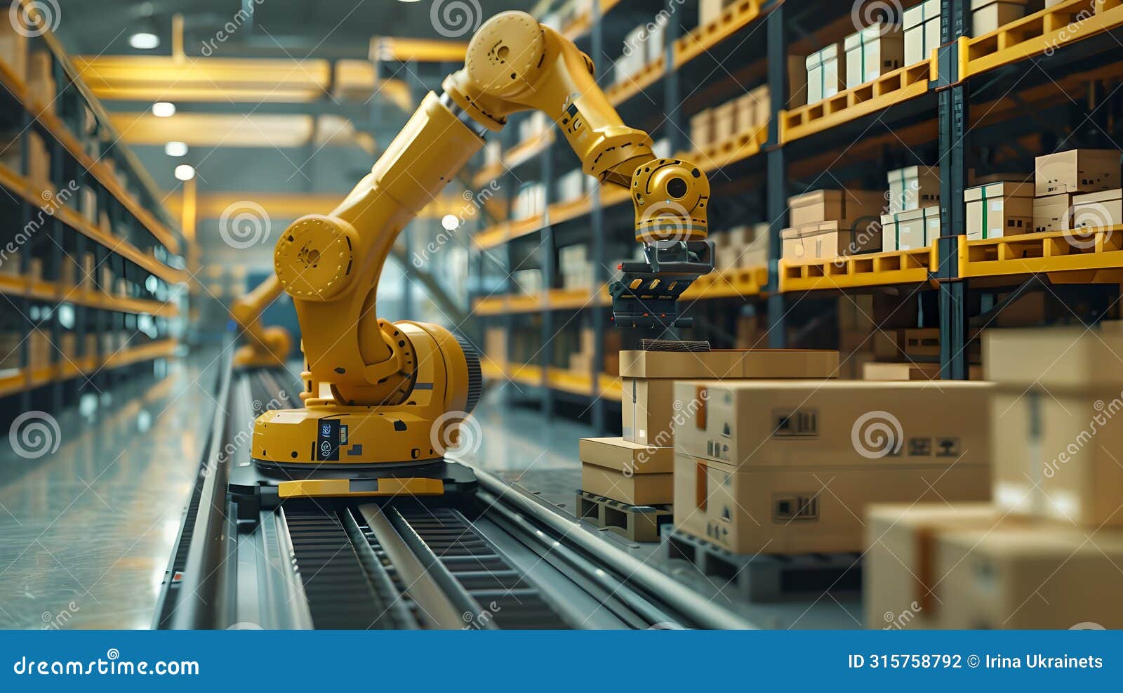 Automated Warehouse Robot Arm in Action, Modern Logistics Tech ... Automated Warehouse Robot Arm in Action, Modern Logistics Tech ...