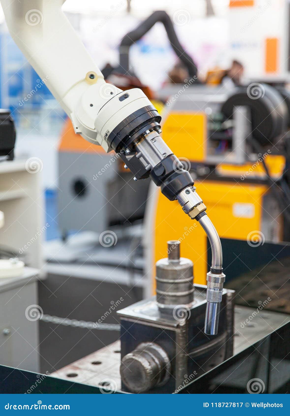 Welding robotic arm stock image. Image of speed, equipment - 118727817