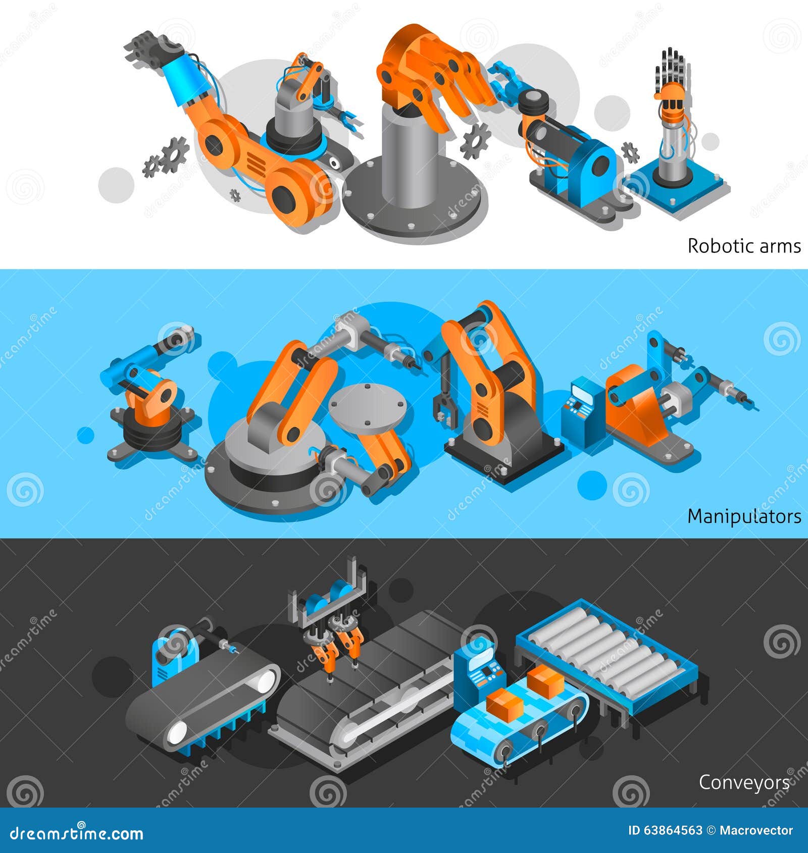 Industrial Robot Manipulator.Mechanical Engineering Drawing .Robotic ...