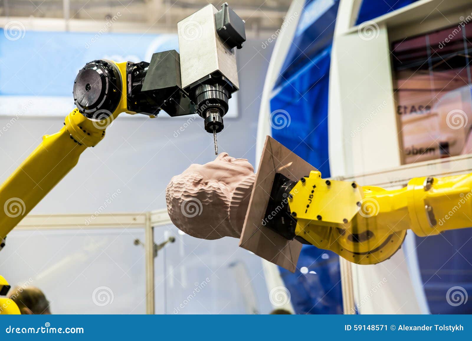Industrial Robot Close Up Process of Wooden Processing Stock Image ... Industrial Robot Close Up Process of Wooden Processing Stock Image ...