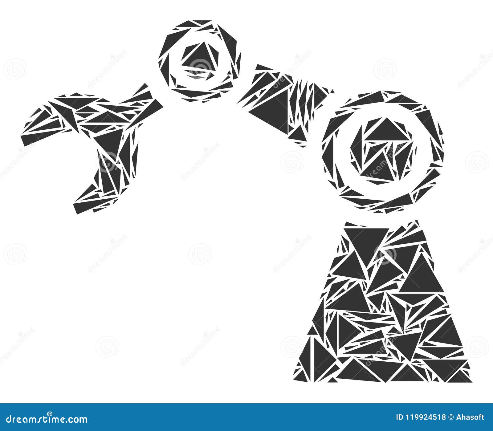 Industrial Robot Collage of Triangles Stock Vector - Illustration of ...