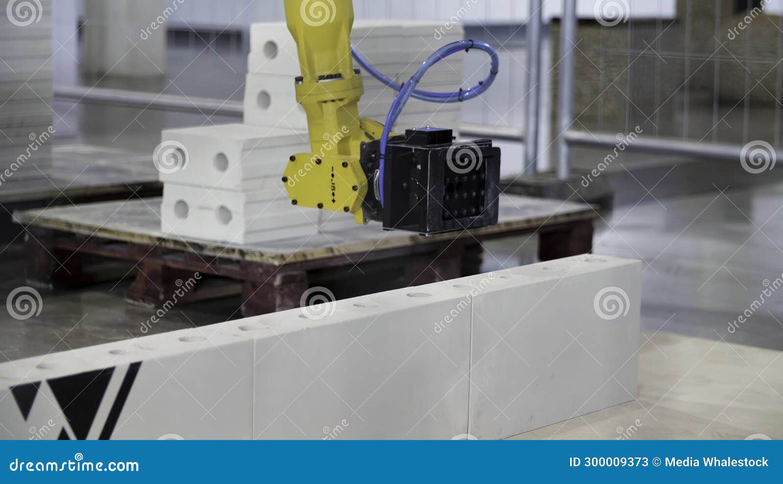 Industrial Robot Exhibit at Work. Media. Bricklayer Robot for Automated ...
