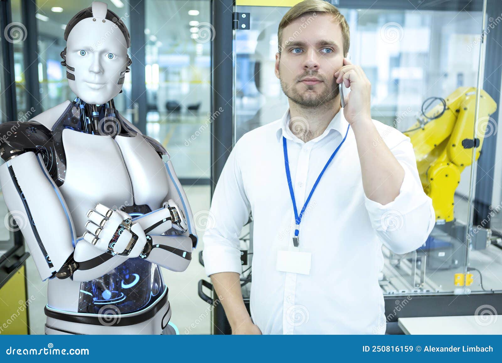 Industrial Robot Maintenance Stock Image - Image of industry ...