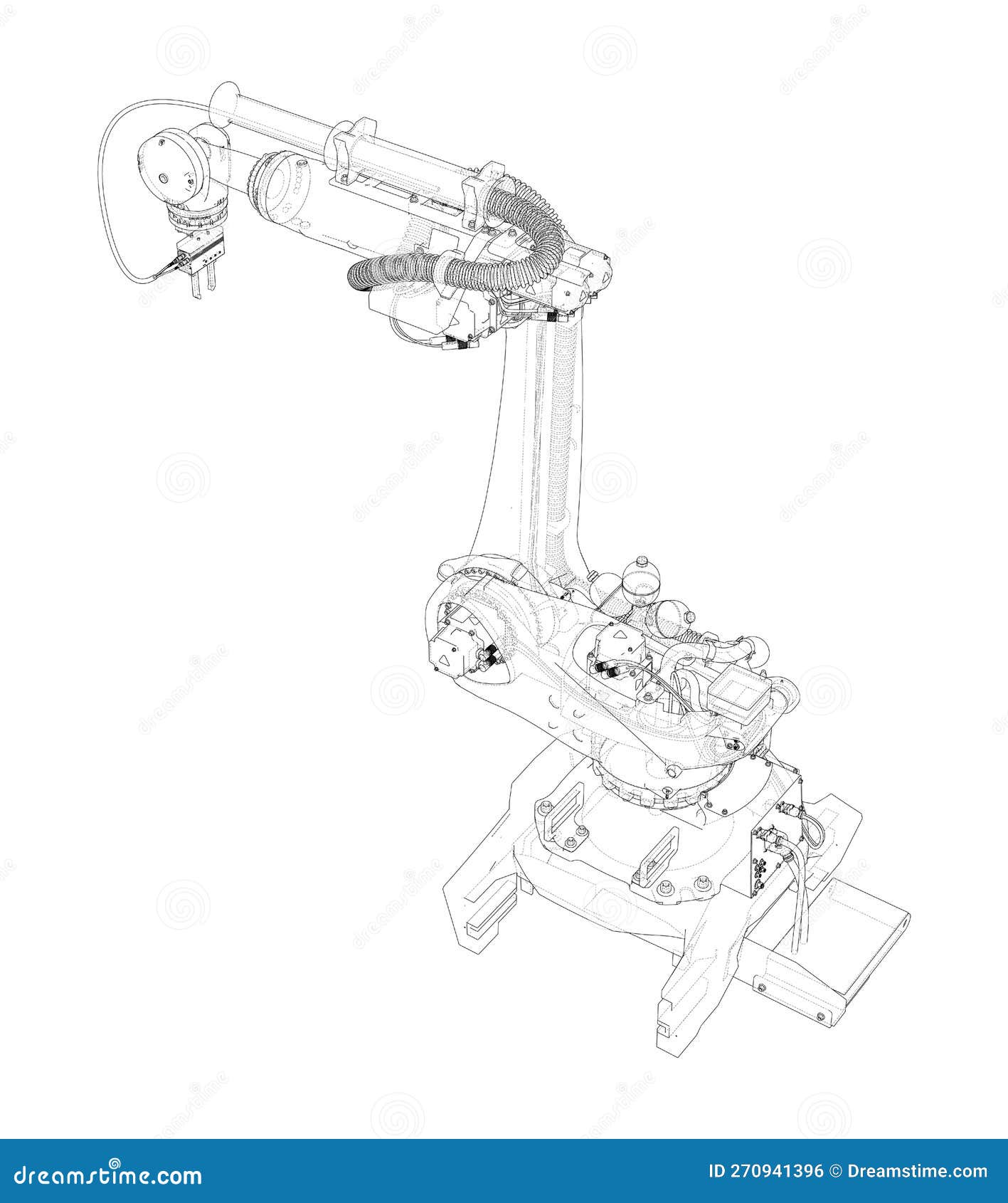 Industrial Robot Manipulator Stock Illustration - Illustration of ...