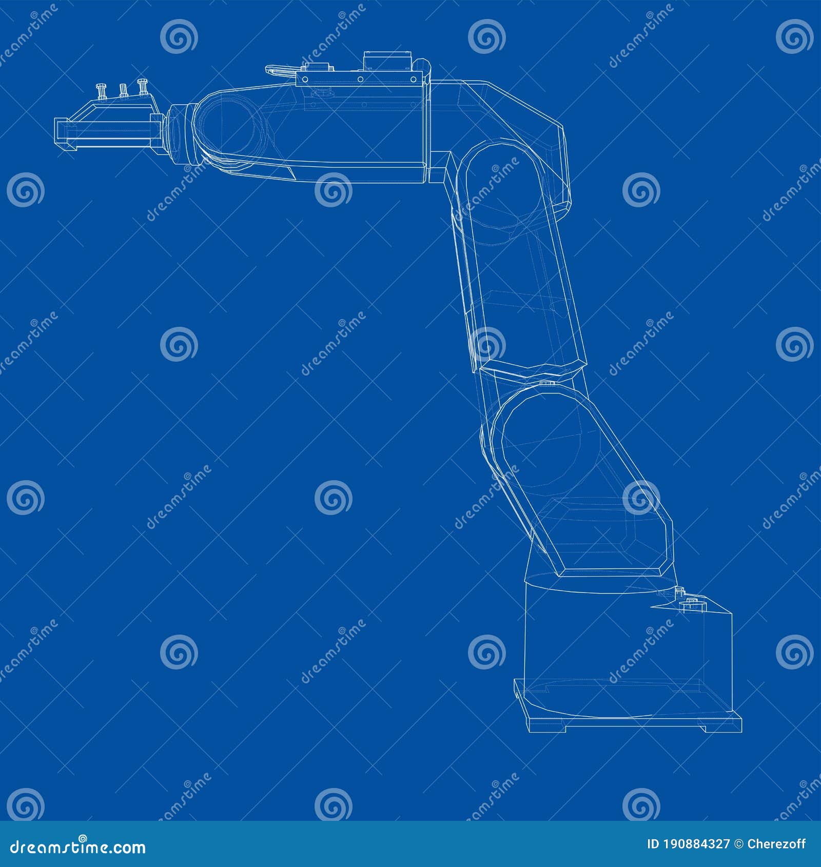 Industrial Robot Manipulator Stock Illustration - Illustration of ...