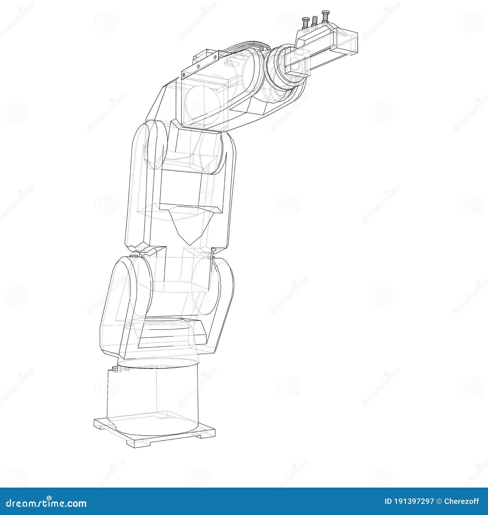 Industrial Robot Manipulator Stock Illustration - Illustration of ...