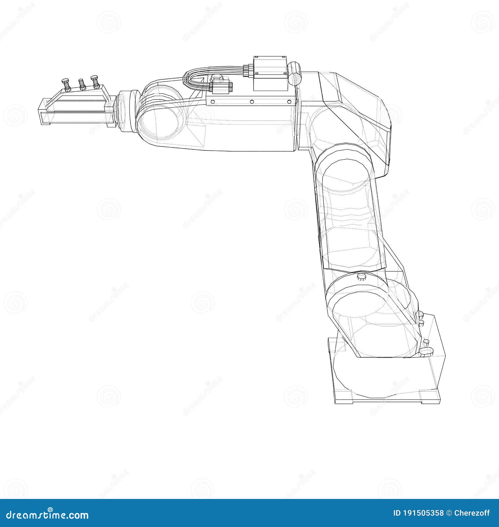 Industrial Robot Manipulator Stock Illustration - Illustration of ...