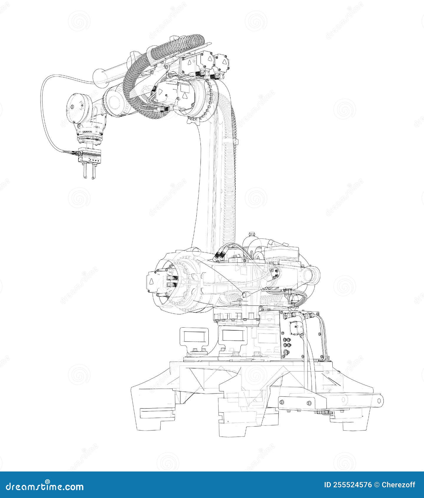 Industrial Robot Manipulator. Stock Vector - Illustration of factory ...