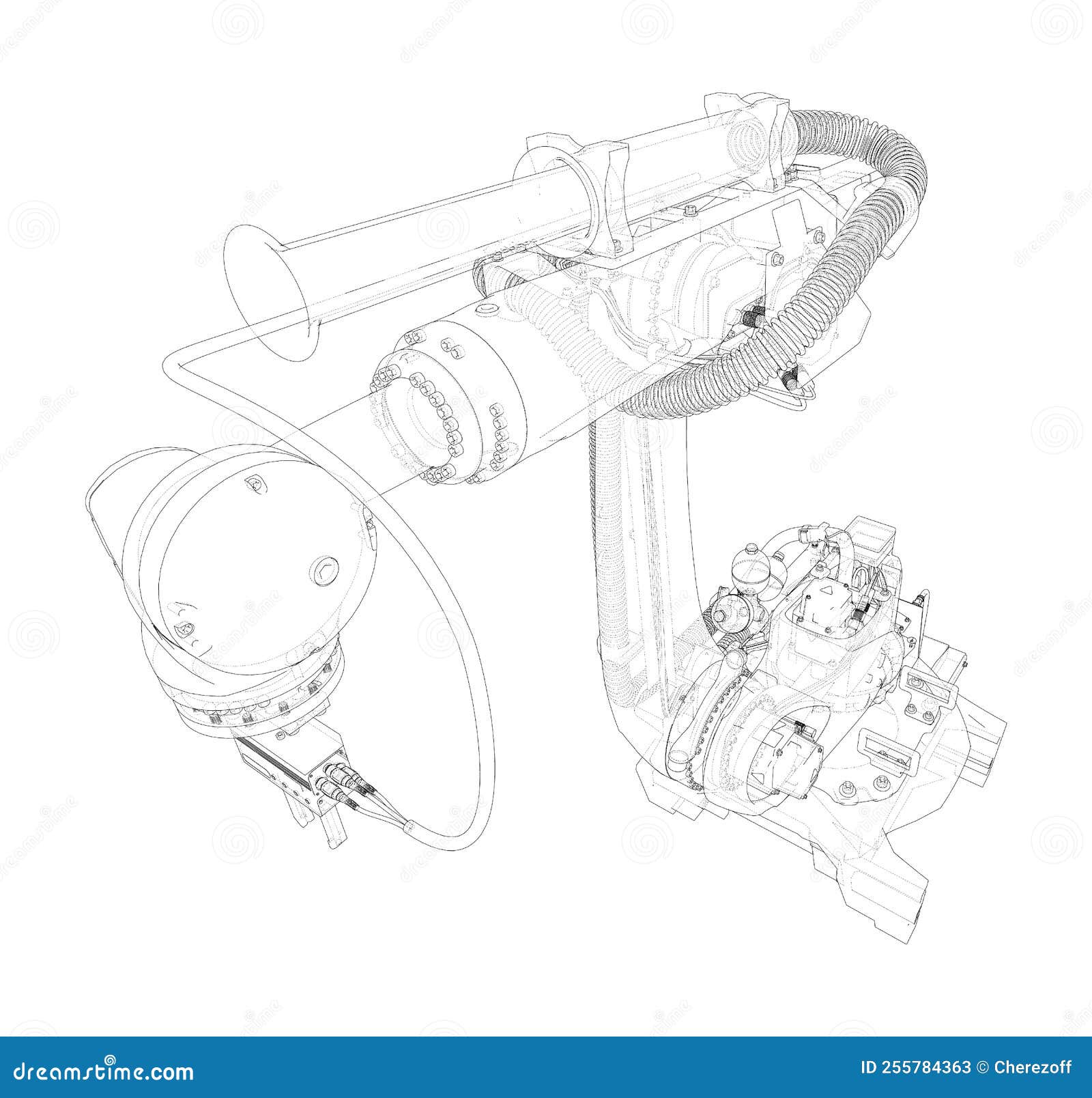 Industrial Robot Manipulator. Stock Illustration - Illustration of ...