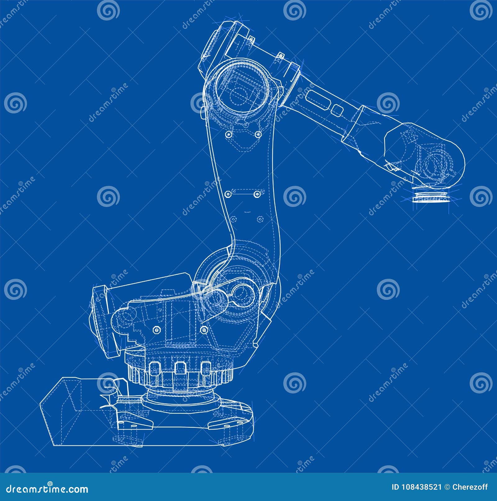 Industrial Robot Manipulator. Vector Image Stock Vector - Illustration ...