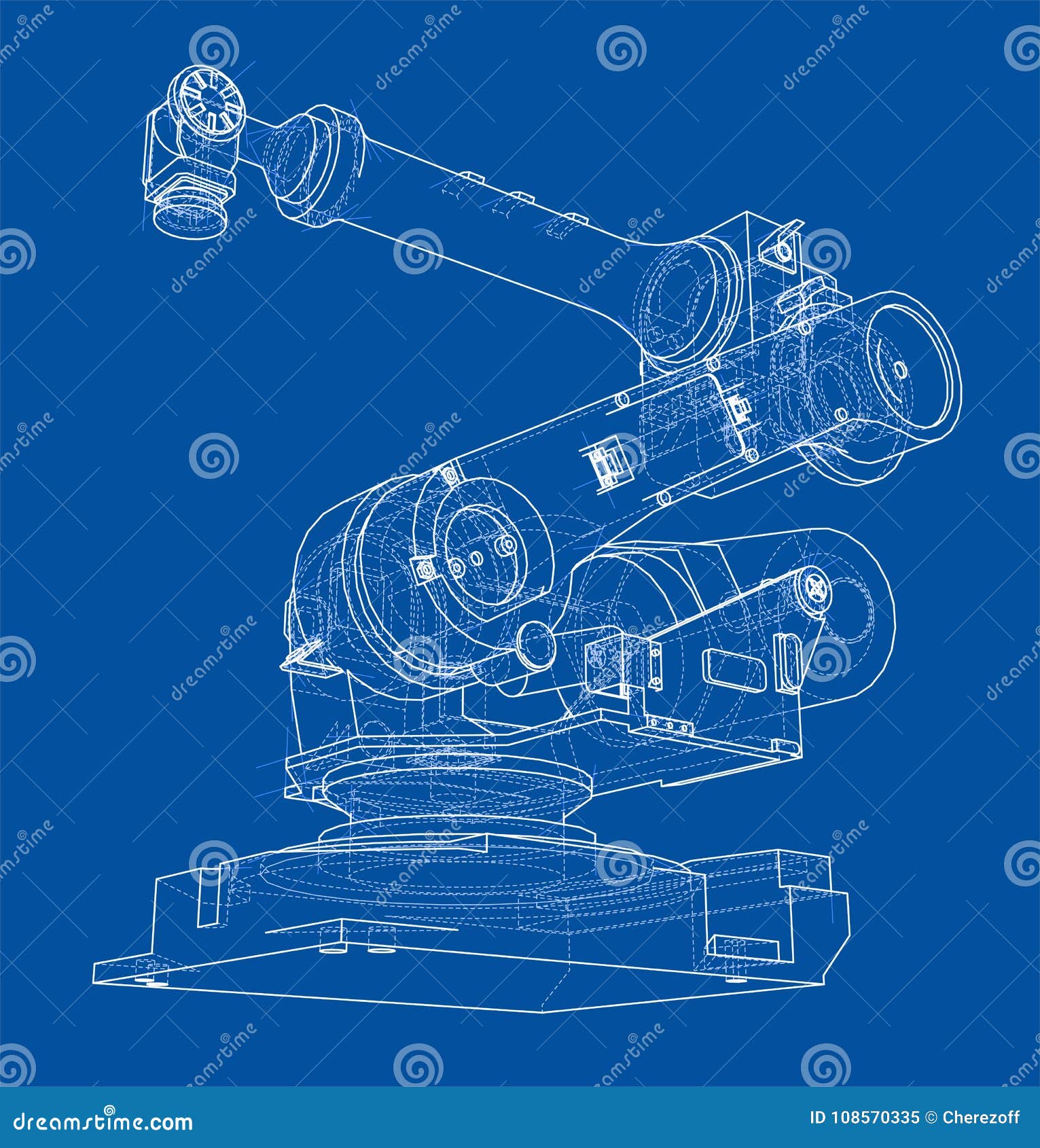 Industrial Robot Manipulator. Vector Image Stock Vector - Illustration ...