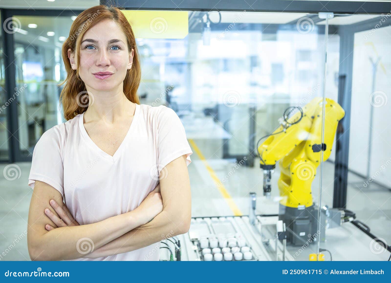 Industrial Robot Support stock image. Image of application - 250961715