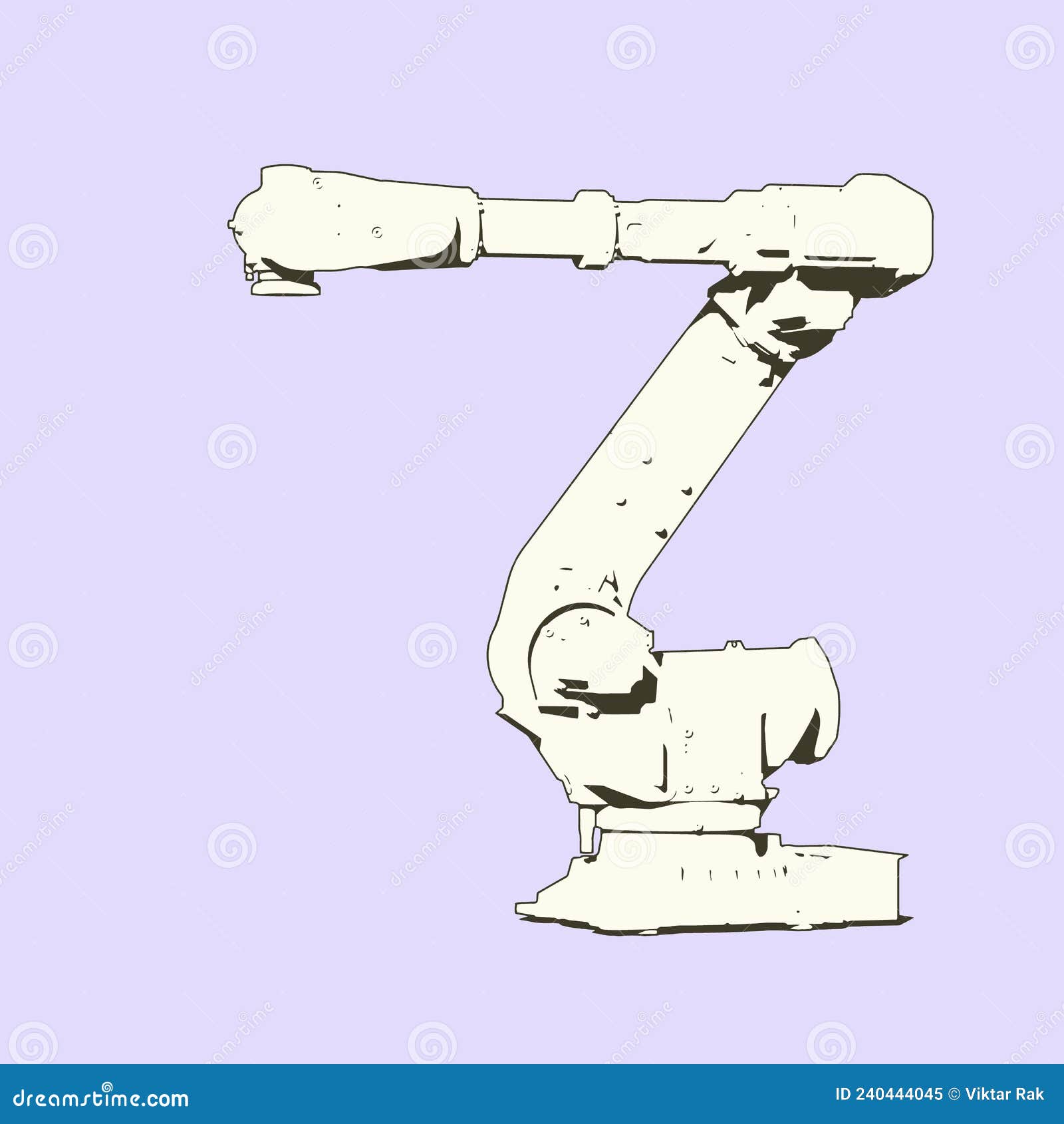 Industrial Robot. Vector Cartoon Illustration. Stock Vector ...
