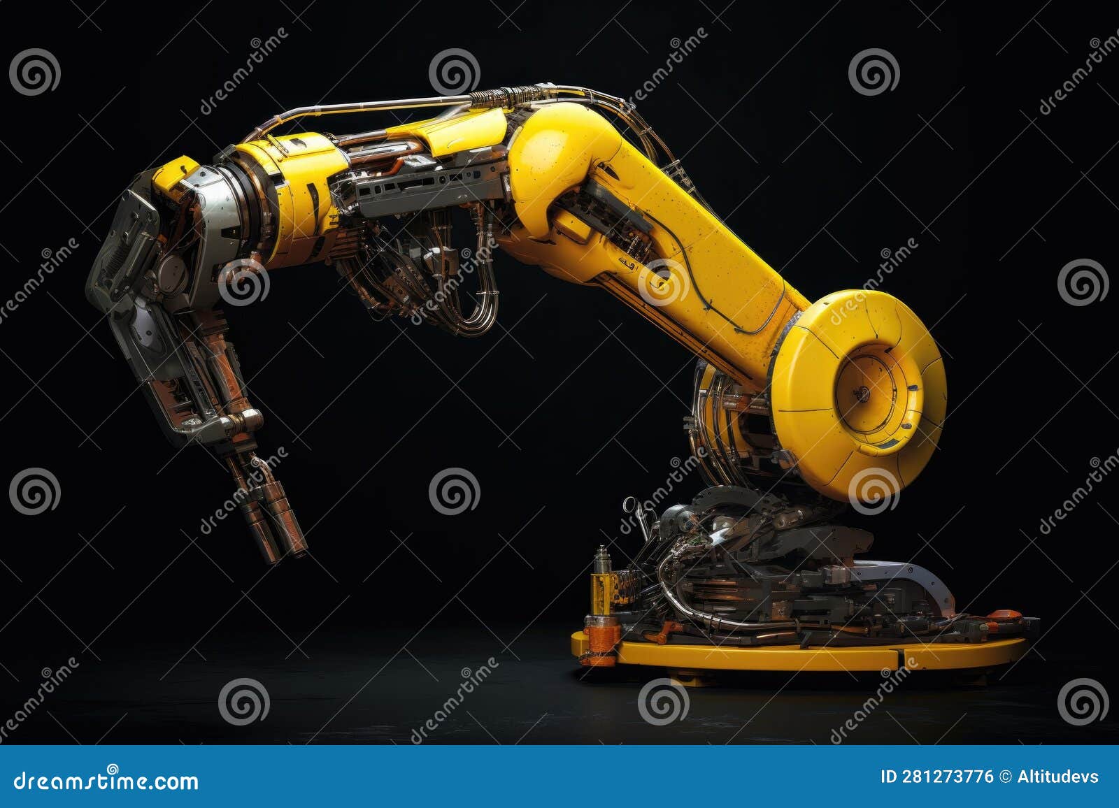 Robotic Arm Assembling Widgets On Factory Line Royalty-Free Stock ...