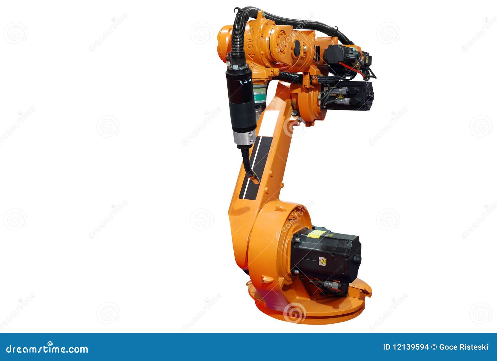 Industrial Robotic Arm Isolated Stock Photo - Image of science, hand ...