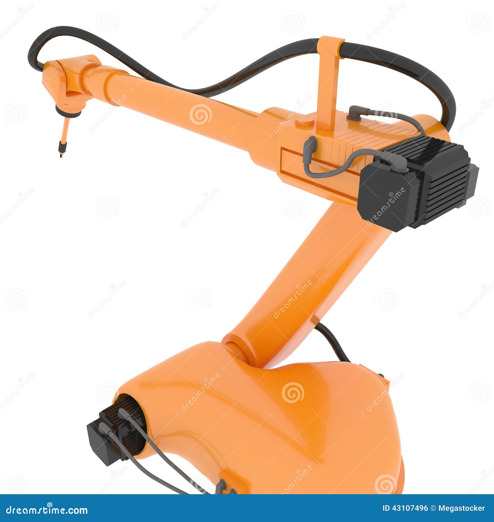 Industrial Robotic Arm stock illustration. Illustration of mechanical ...