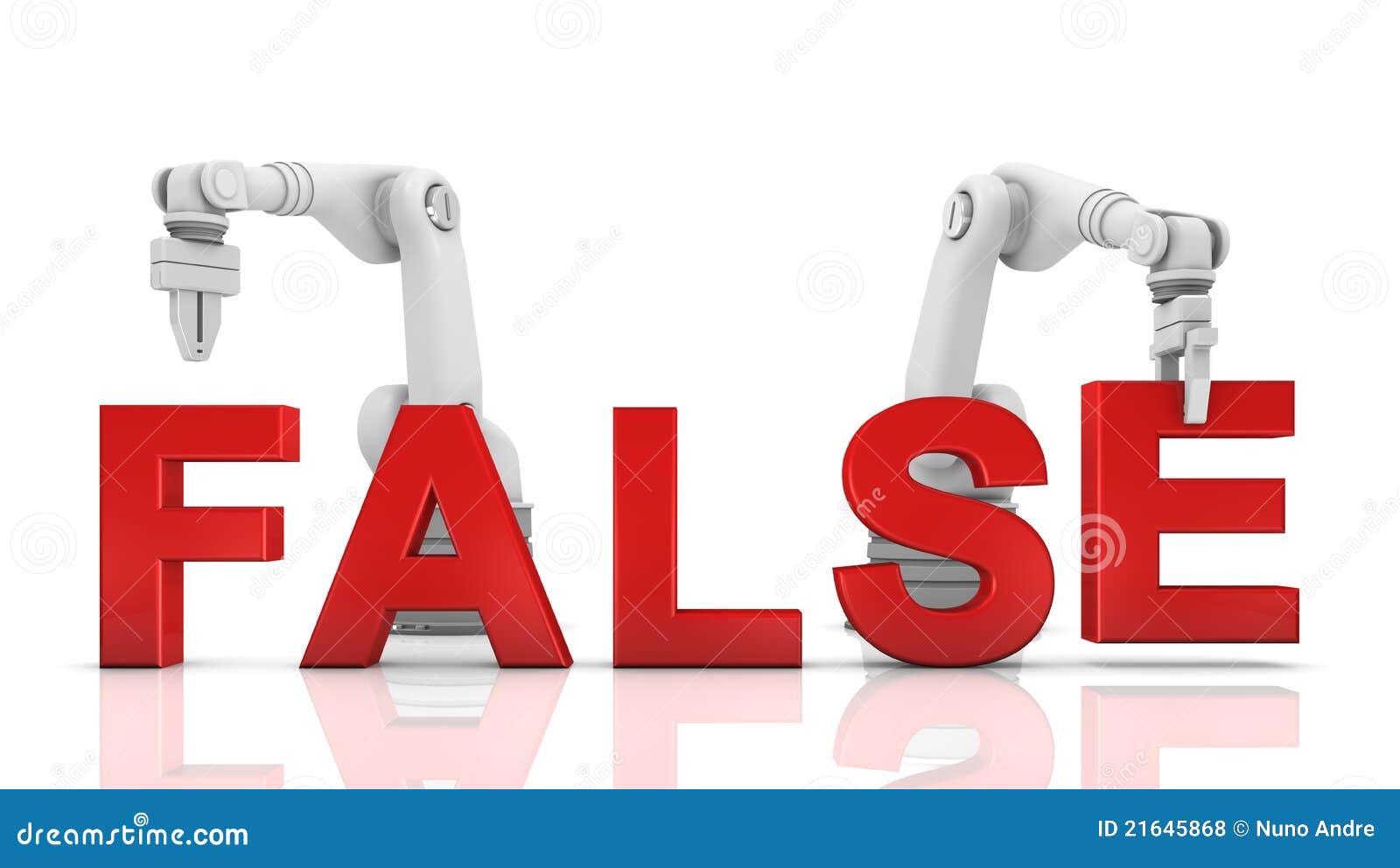 Industrial Robotic Arms Building FALSE Word Stock Illustration ...