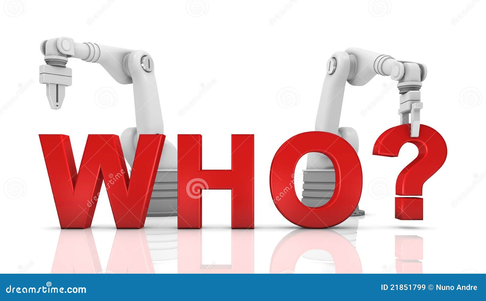 Industrial Robotic Arms Building WHO Word Stock Illustration ...