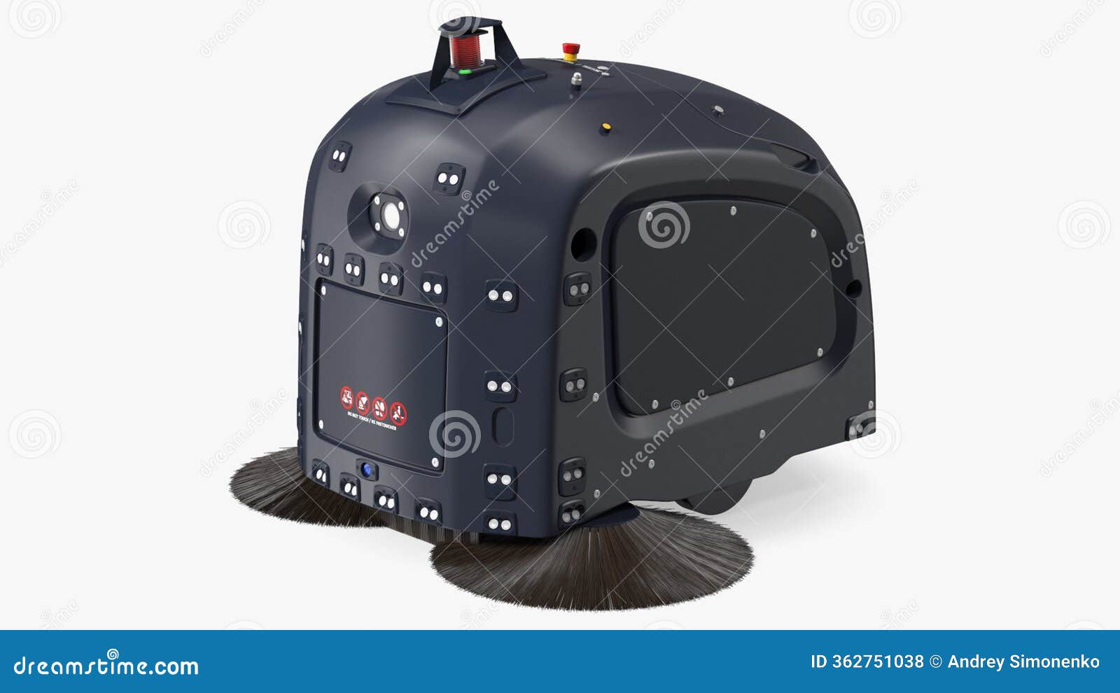 Industrial Robotic Floor Sweeper with Advanced Sensors Stock Photo ...