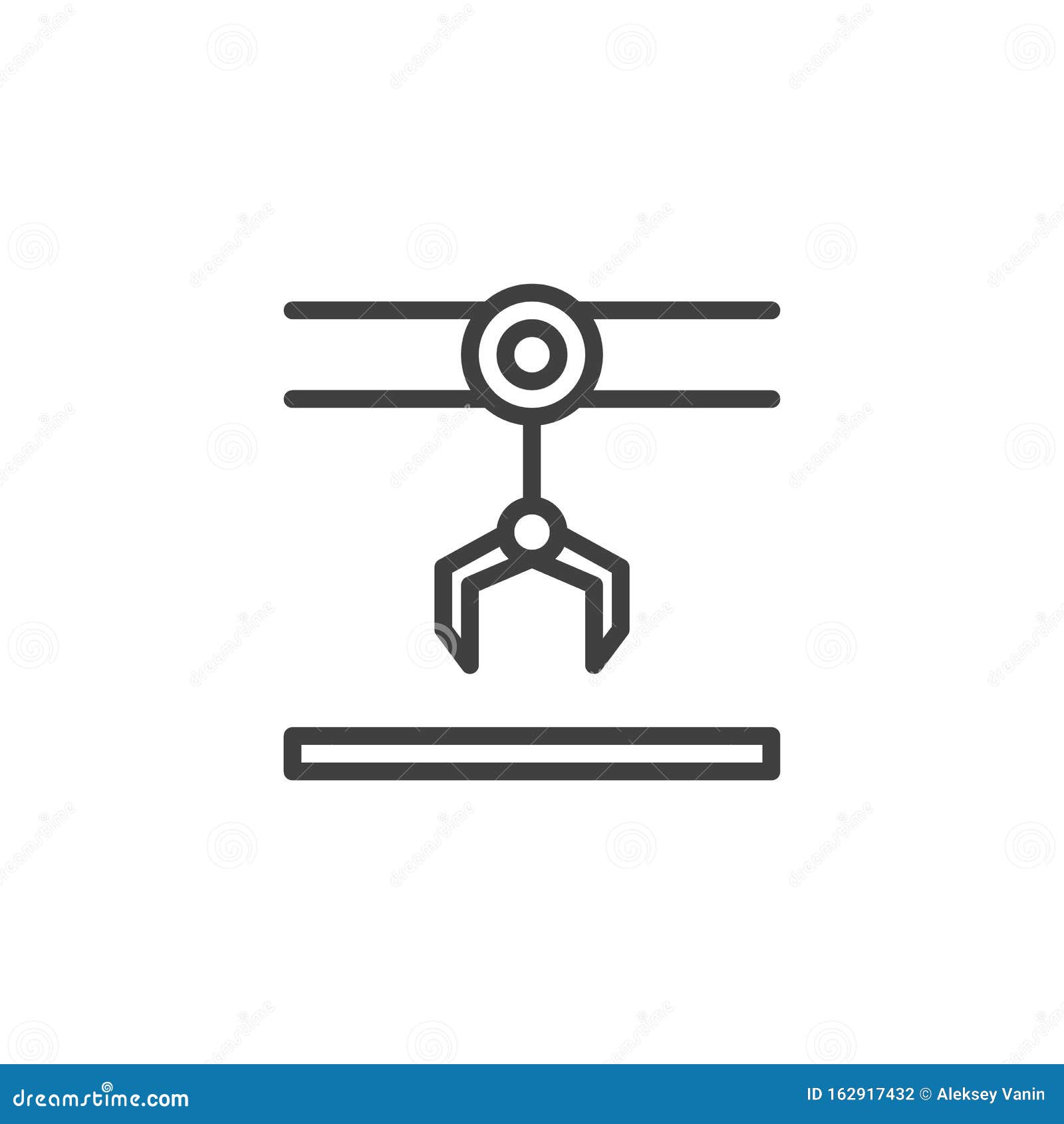 Industrial Robotic Loader Line Icon Stock Vector - Illustration of ...